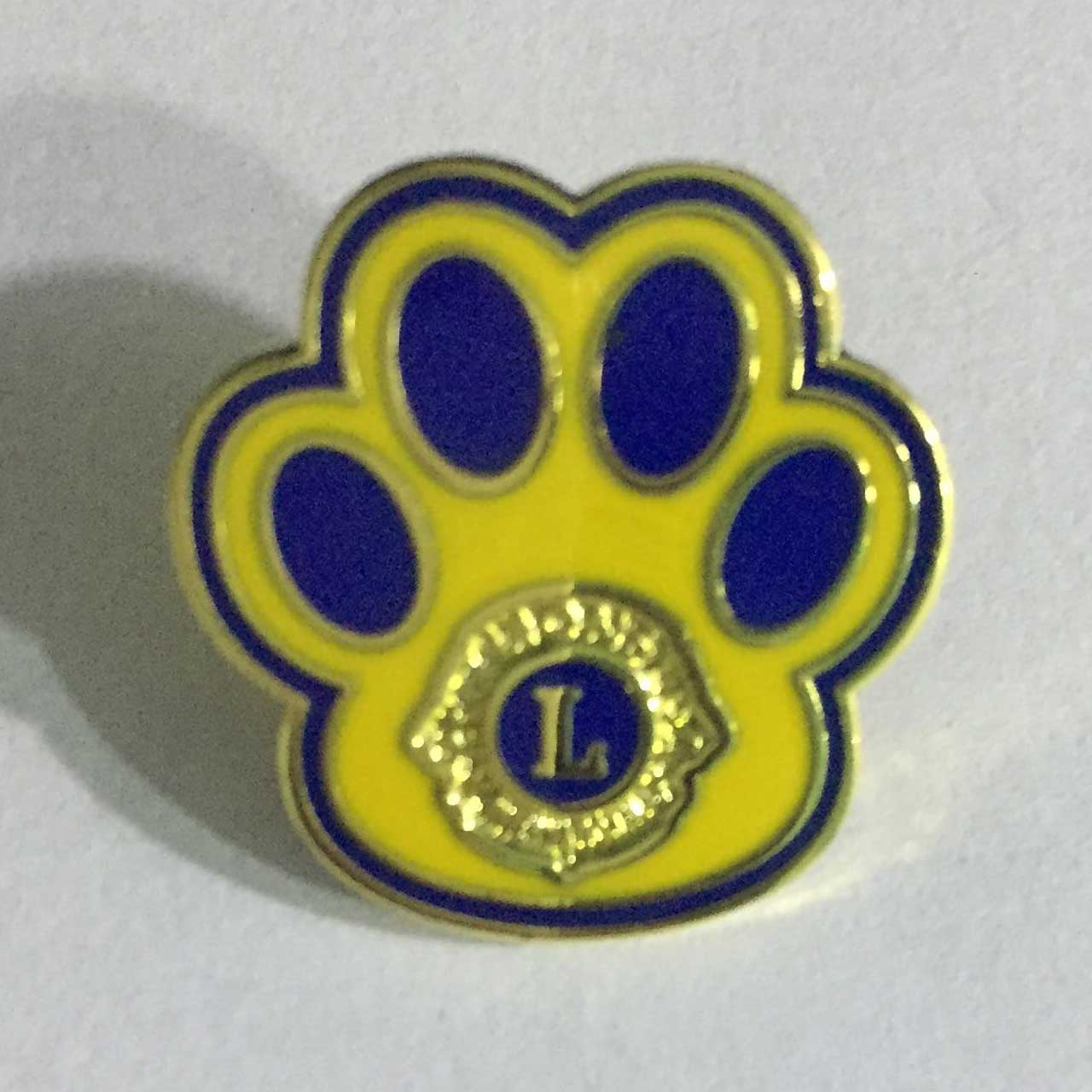 Paw Lions Clubs Metal Lapel Pin